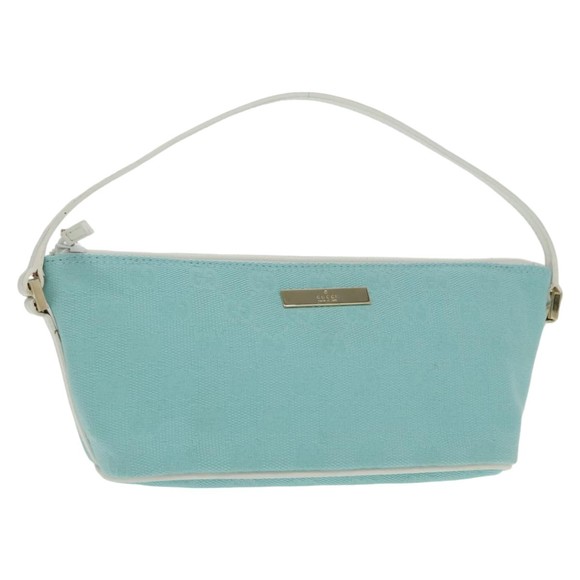 Gucci | Bags | Gucci Gg Canvas Accessory Pouch Light Blue Gold Auth ...